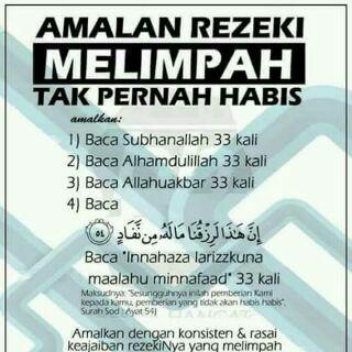 Amalan Rezeki Melimpah