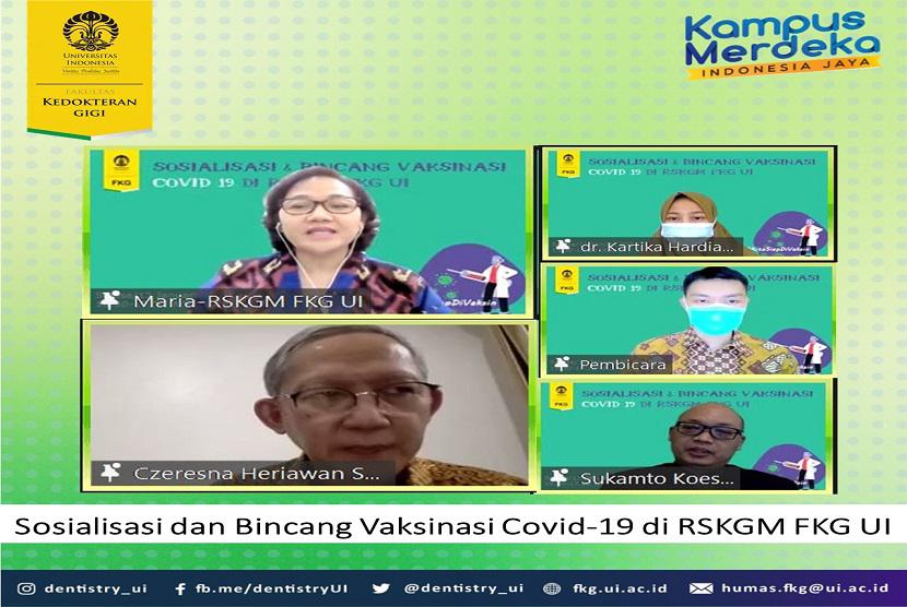 FKG UI Sosialisasikan Pelayanan Vaksinasi Covid-19 di RSKGM