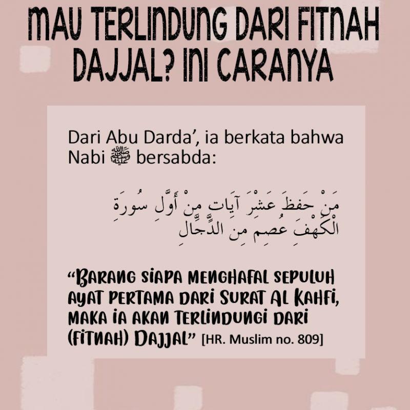 Ini Cara Terlindung dari Fitah Dajjal