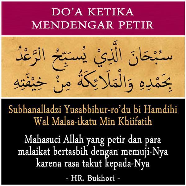 Doa Ketika Mendengar Petir