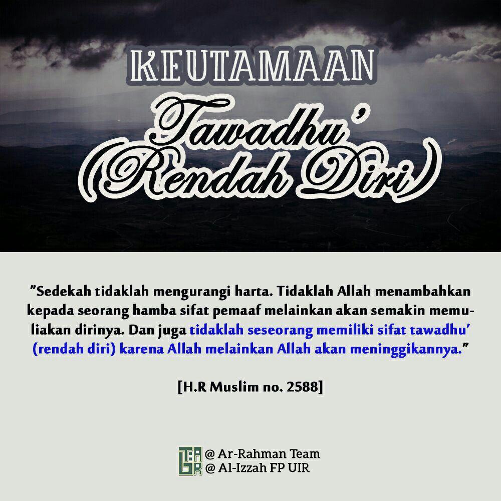 Keutamaan Tawadhu