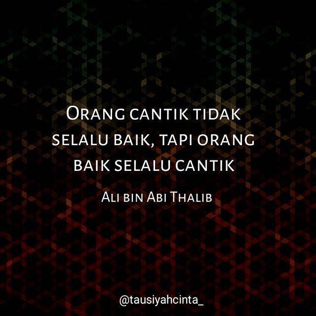 Kata Ali bin Abi Thalib tentang Orang Cantik