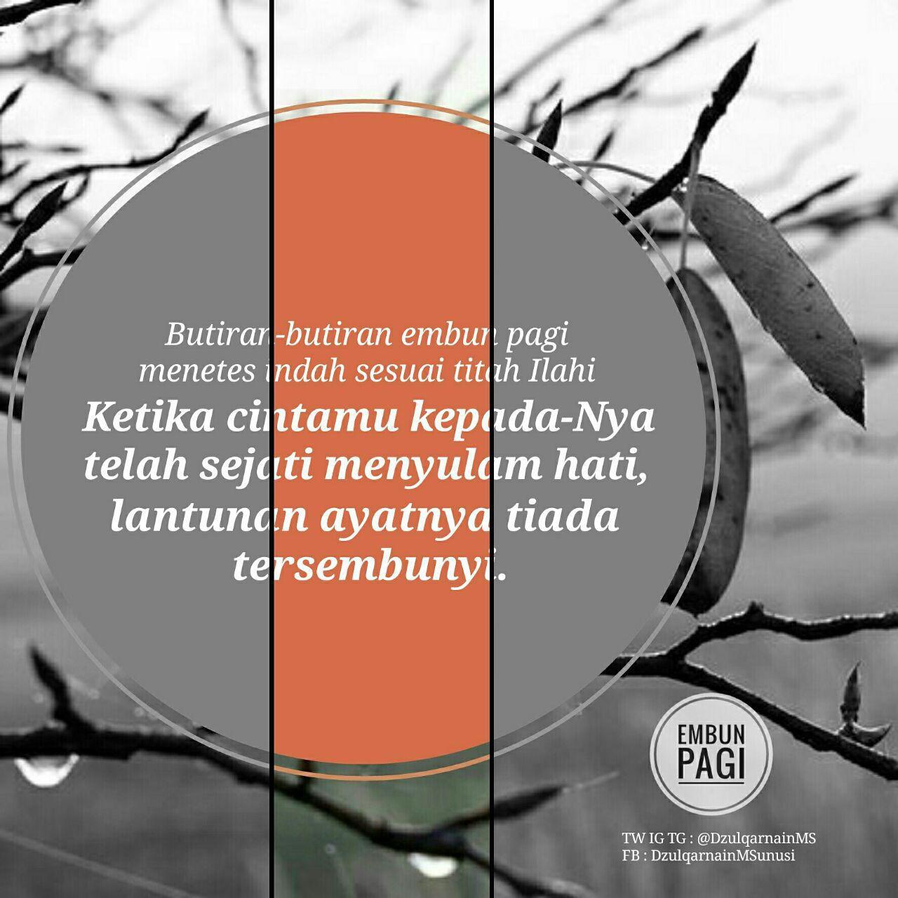 Mencintai Allah Seperti Embun Pagi yang Menetes Setiap Pagi