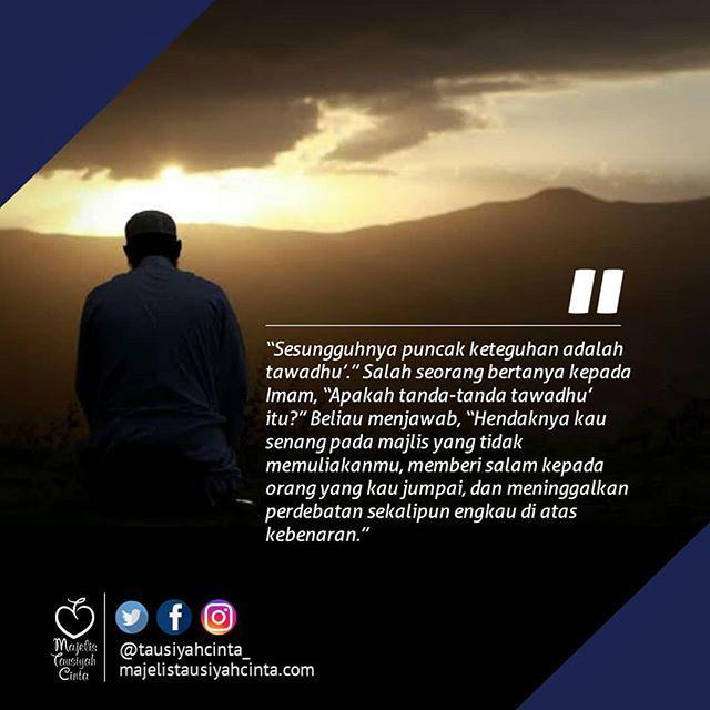Puncak Keteguhan adalah Tawadhu