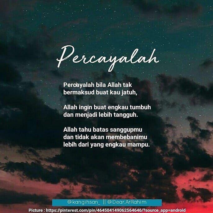 Percayalah Bahwa Allah akan Memberikan yang Terbaik Tuk Hamba-Nya